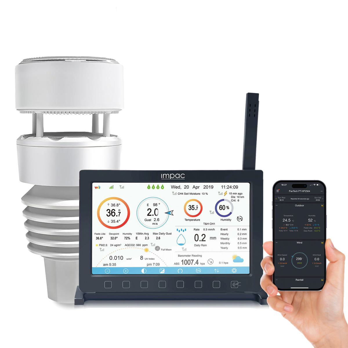 Estação Meteorológica Digital com Sensor Ultrassônico IP-2564 - Impac ...