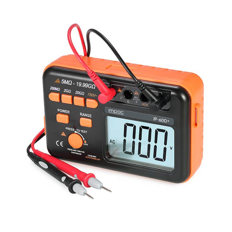 Megôhmetro Digital Portátil 2500V 20 GIGAOHMS IP-60D+ Impac - Impac ...