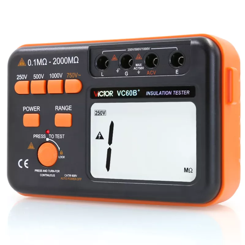 Megômetro Digital CAT III 1000V 2000Mohm Victor Vc60b+ - Impac ...