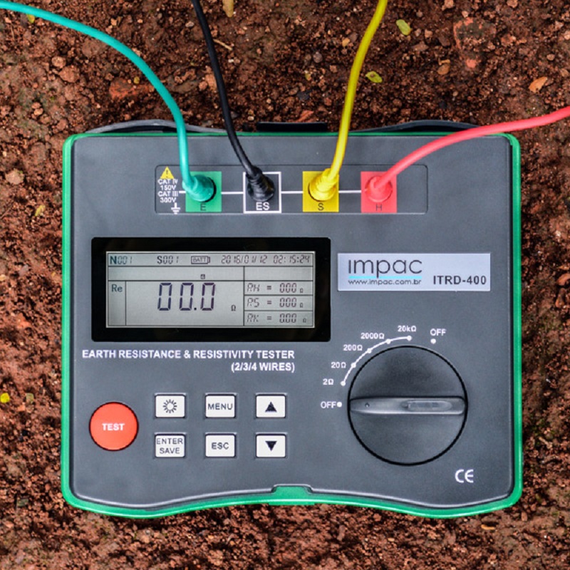 Terrômetro Digital 4 Hastes Método Wenner ITRD-400 Impac - Impac ...